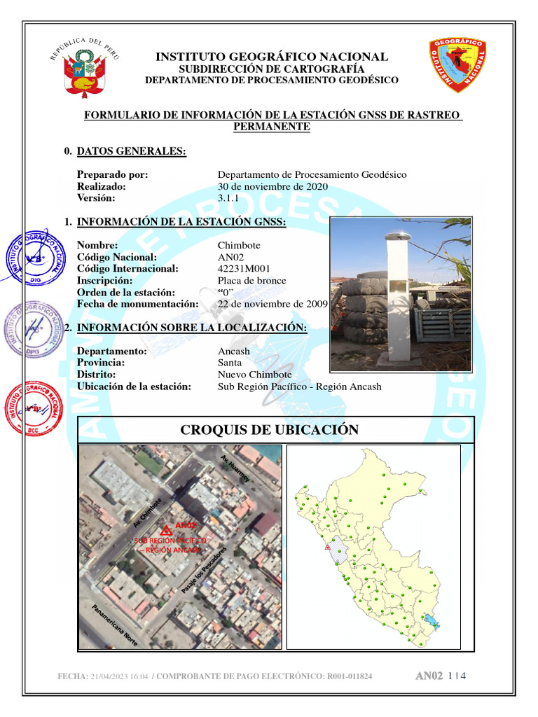 An02 - Chimbote v3.1 | PDF | Navegación | Geodesia