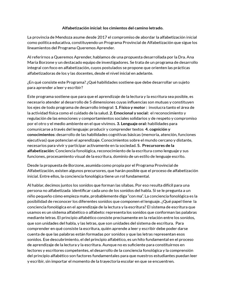 Alfabetización Inicial Programa Queremos Aprender Descargar Gratis