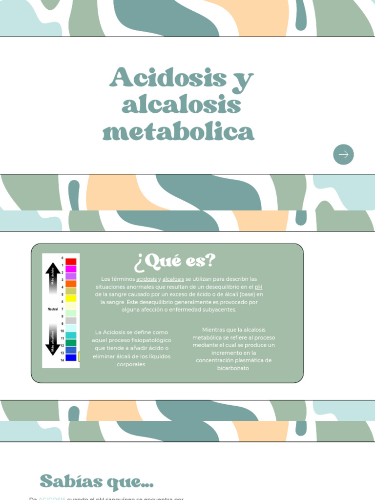 Acidosis y Alcalosis Metabolica | PDF | Sangre | Química