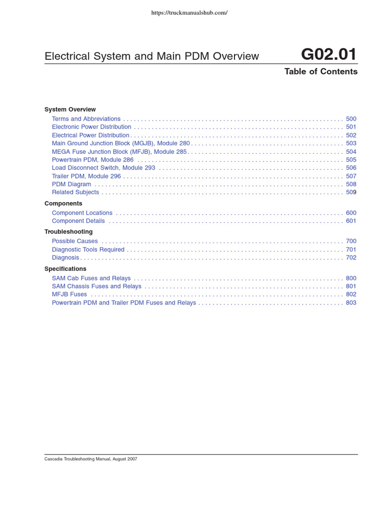 Freightliner Electrical System and Main PDM Overview | Download Free ...