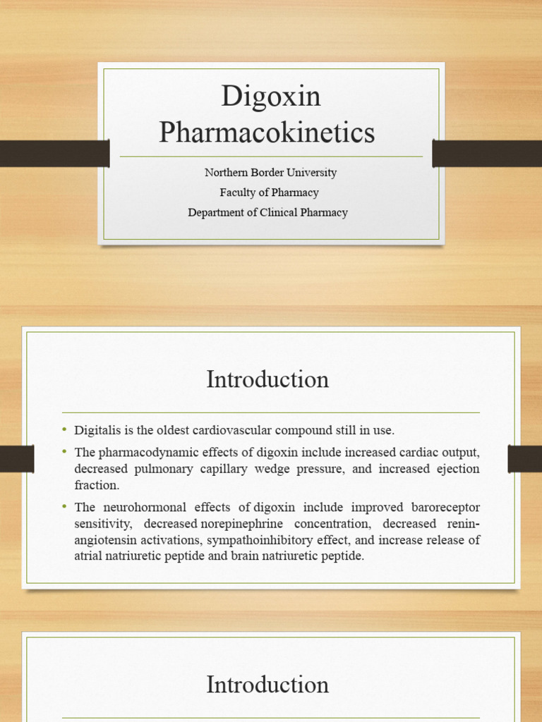 Digoxin Pharmacokinetics | PDF | Pharmacokinetics | Creatinine