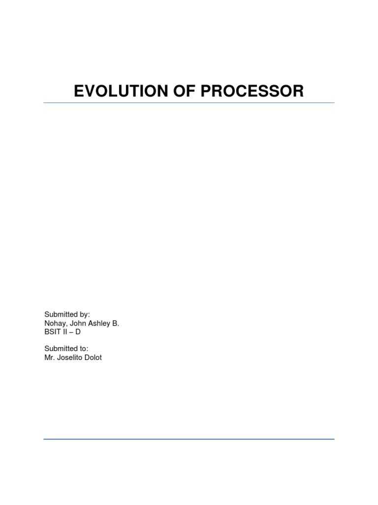 Evolution of Processor | PDF | Central Processing Unit | Advanced Micro ...