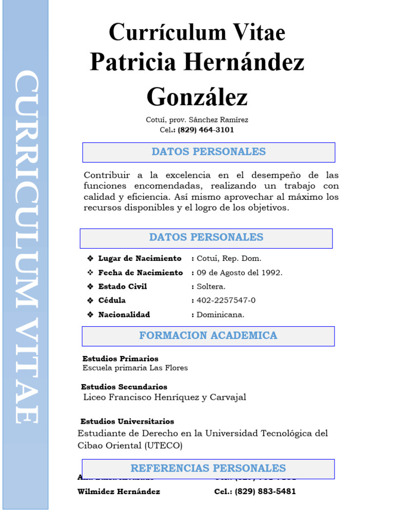 Curriculum de Patricia Hernández González | PDF