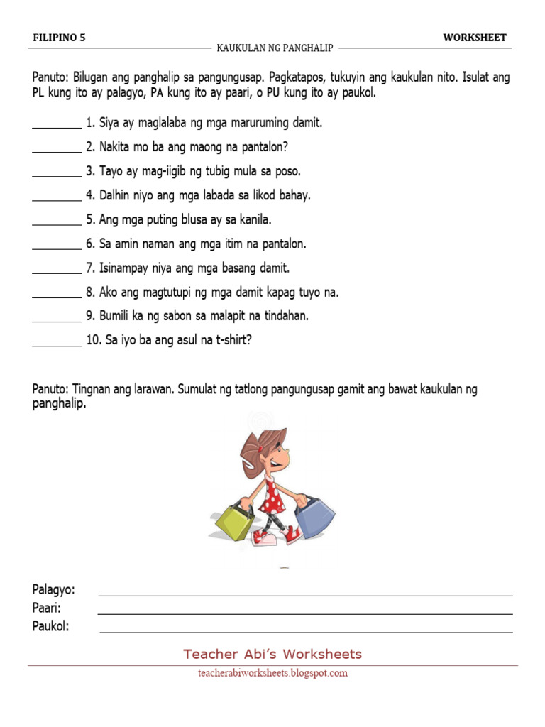 Filipino 5 - Kaukulan NG Panghalip Panao 2 | PDF