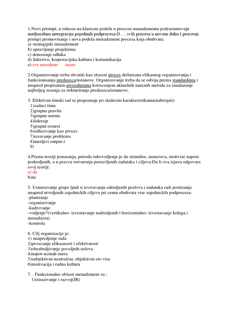 OFM Ispit Sva Pitanja | PDF