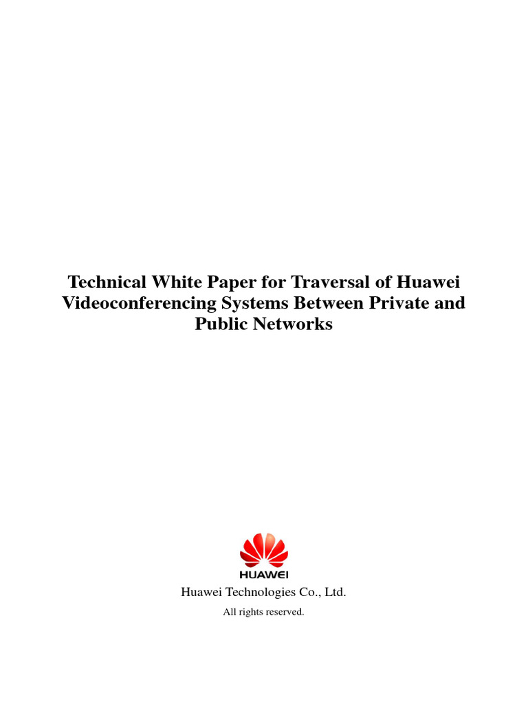 Technical White Paper For Firewall Traversal of Huawei ...