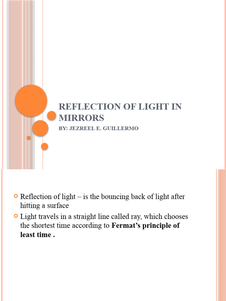 Reflection of Light in Mirrors | PDF | Science & Mathematics