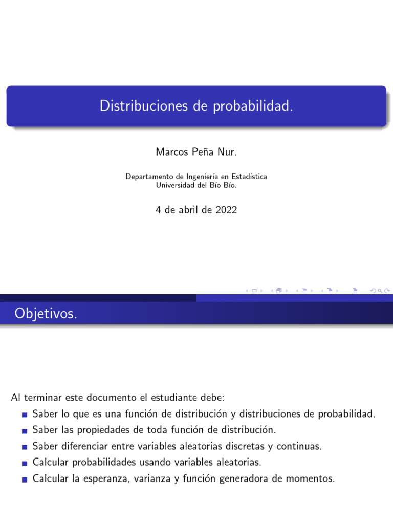 Variables Aleatorias | PDF | Variable aleatoria | Probabilidad
