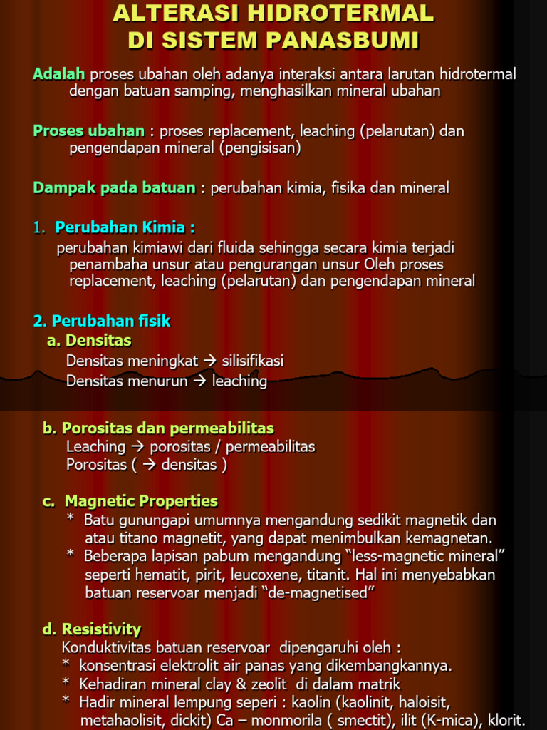 Proses Alterasi Hidrotermal Batuan | PDF