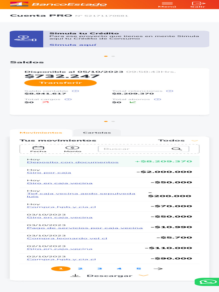 Banco Estado de Chile Home Page | PDF