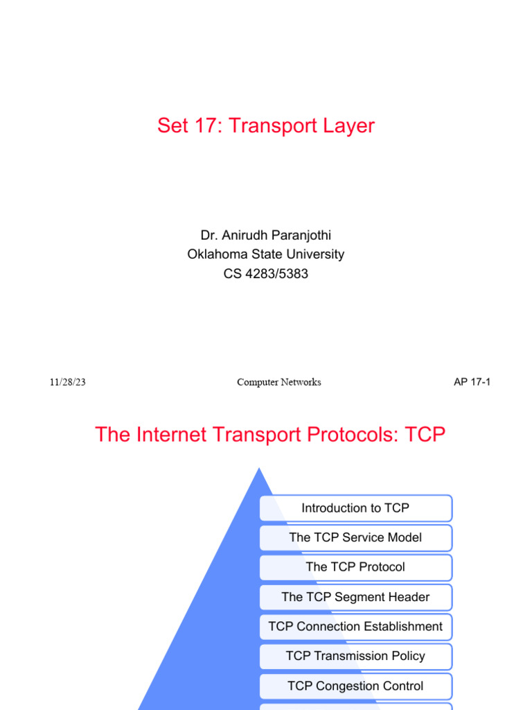 Set17-Ch 6-Transport Layer | PDF | Transmission Control Protocol ...