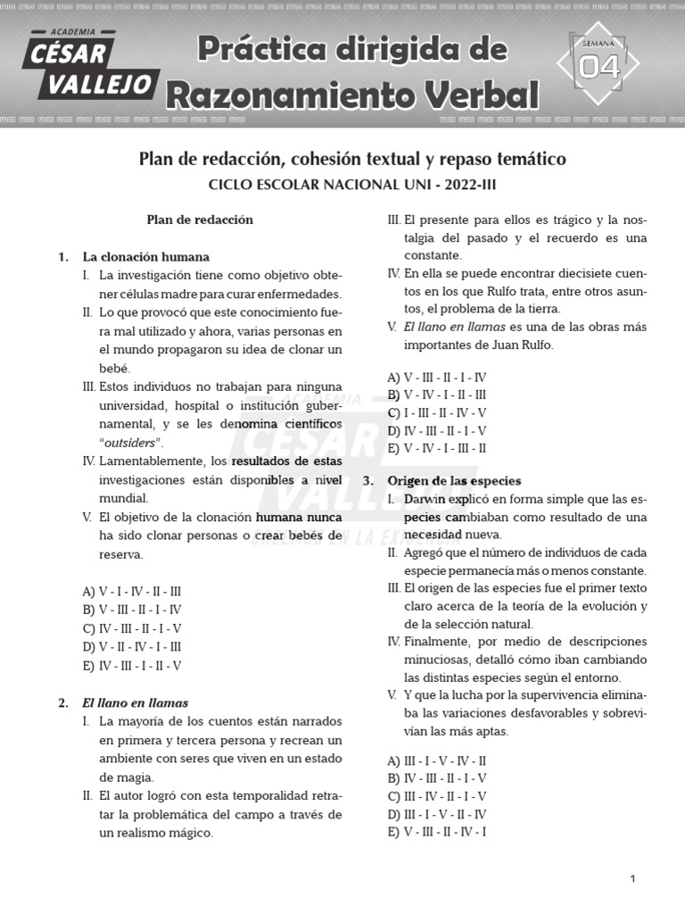 RV Esc Nac UNI Diri Sem4 | PDF | Clonación | Pi