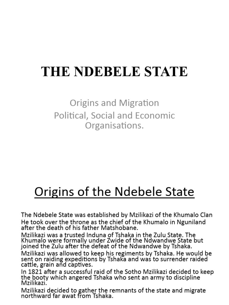 The Ndebele State | PDF | Southern Africa | Africa