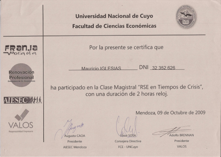 RSE - Clase Magistral 2009 | PDF