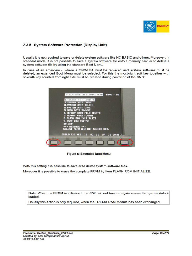 Fanuc Extended Boot Menu | PDF