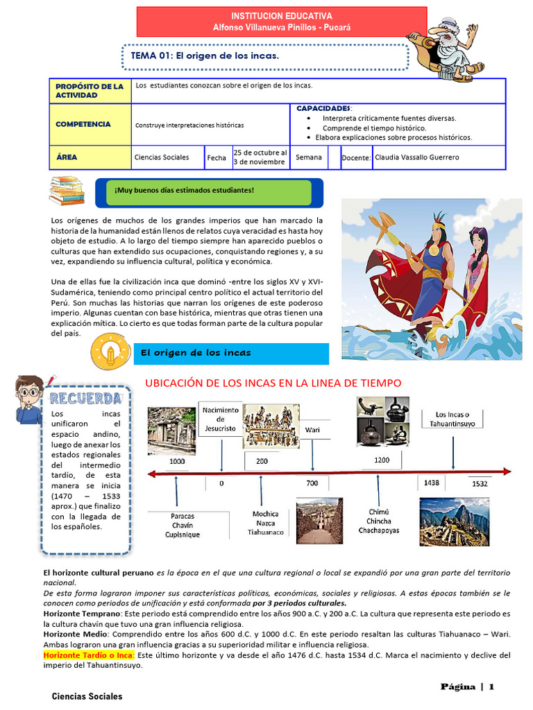 El Origen de Los Incas | PDF | Imperio Inca