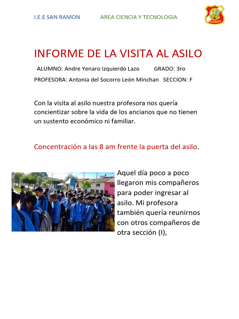 Informe Del Asilo | PDF