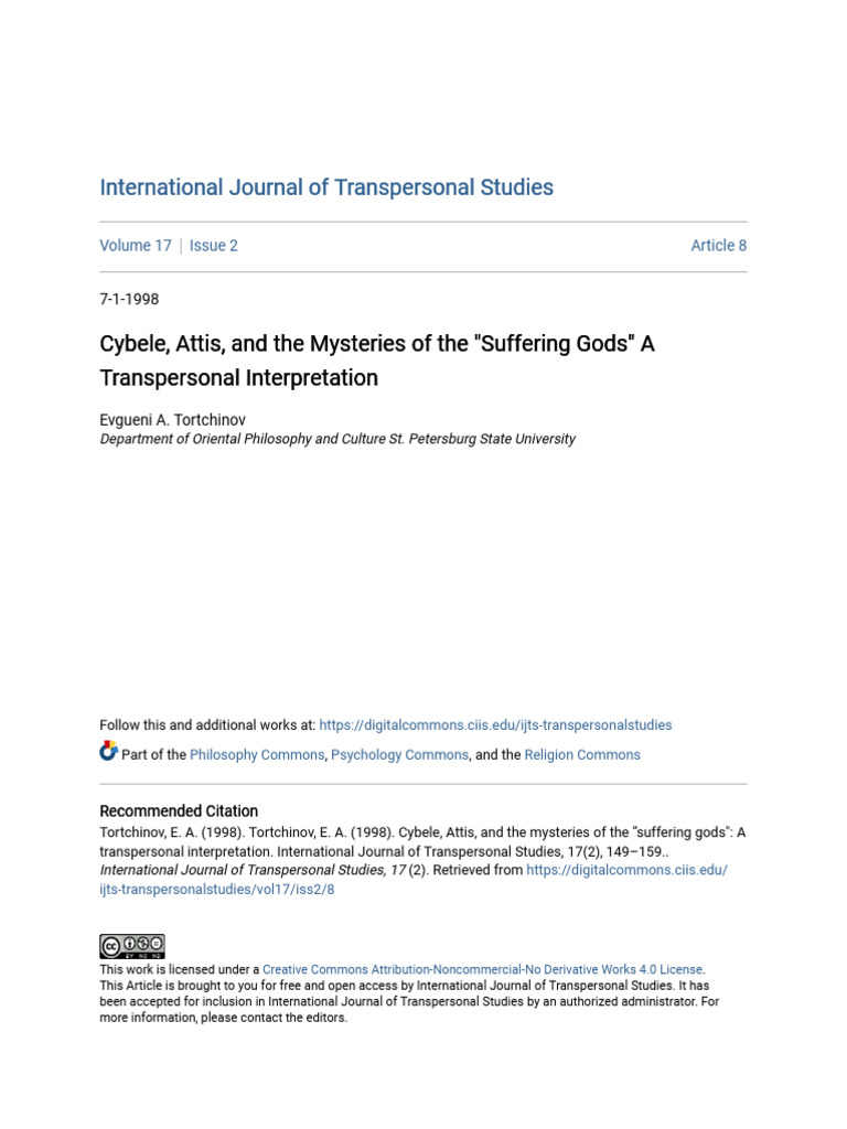 Cybele Attis and The Mysteries of The Suffering Gods A Transp | PDF | Dionysus