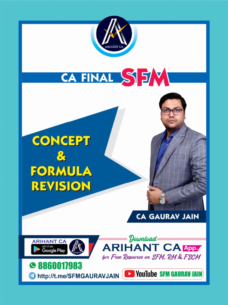 CA Final SFM Concept & Formulae Booklet | PDF | Dividend | Present Value