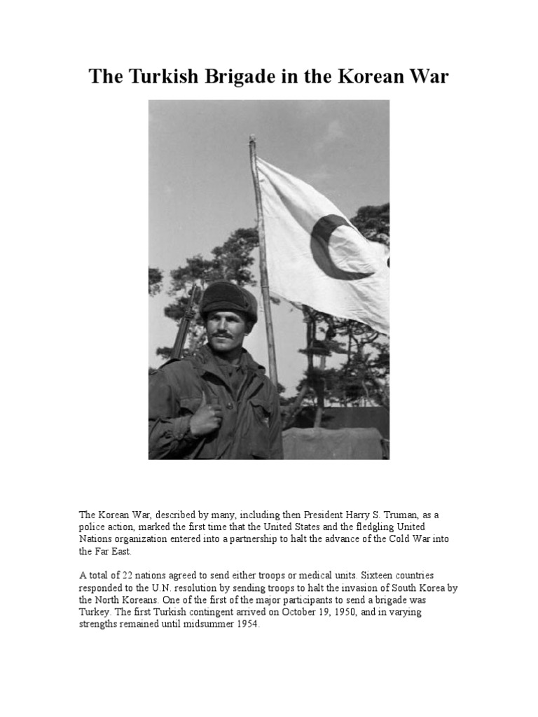 The Turkish Brigade in The Korean War | PDF | Korean War | Division ...