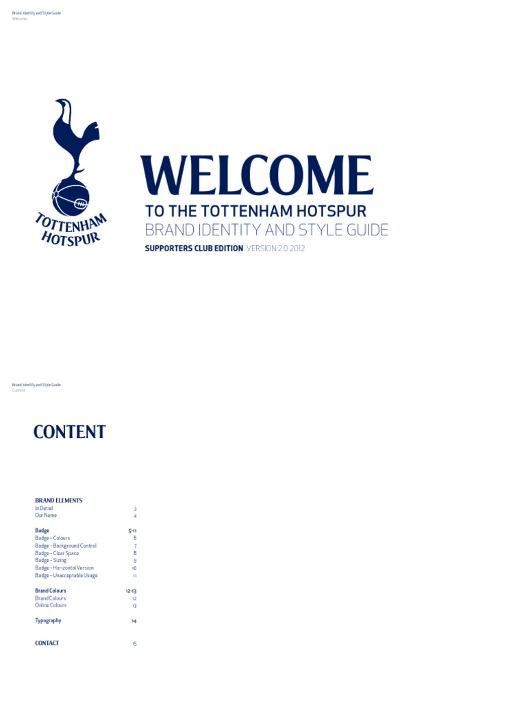 Tottenham Hotspur Brand Identity v2 | PDF | Tottenham Hotspur F.C ...