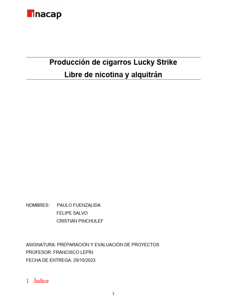 Proyecto Lucky Strike | PDF | Cigarrillo | Gestión de recursos humanos