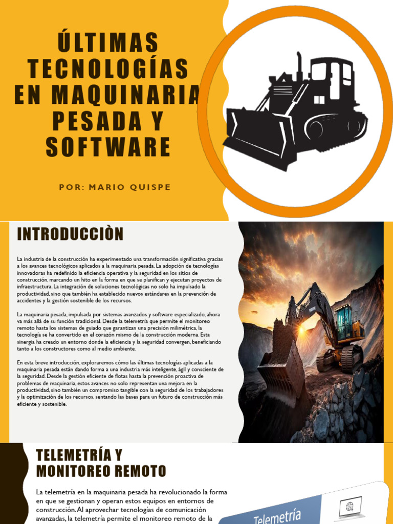 Tecnologías en Maquinaria Pesada y Software | PDF | Software | Ciencias de la Computación