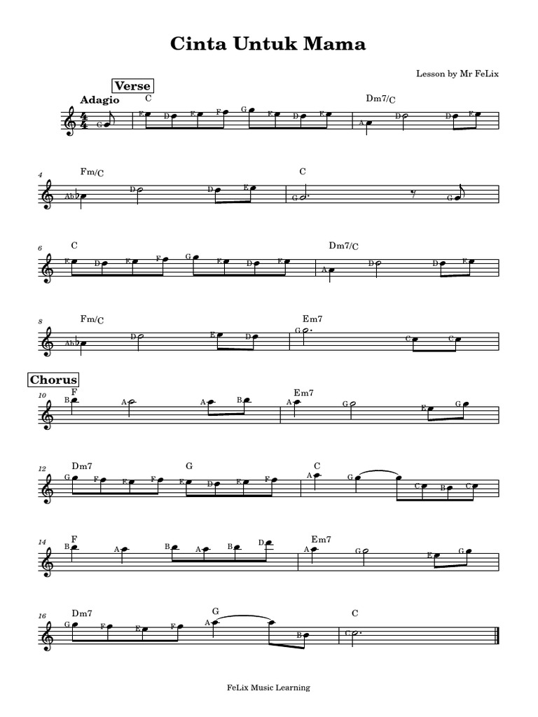 Cinta Untuk Mama (Materi Ngajar) | PDF