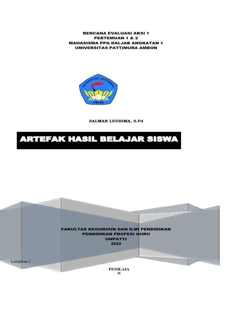 Artefak Nilai - Rencana Evaluasi - Salman Leurima | PDF