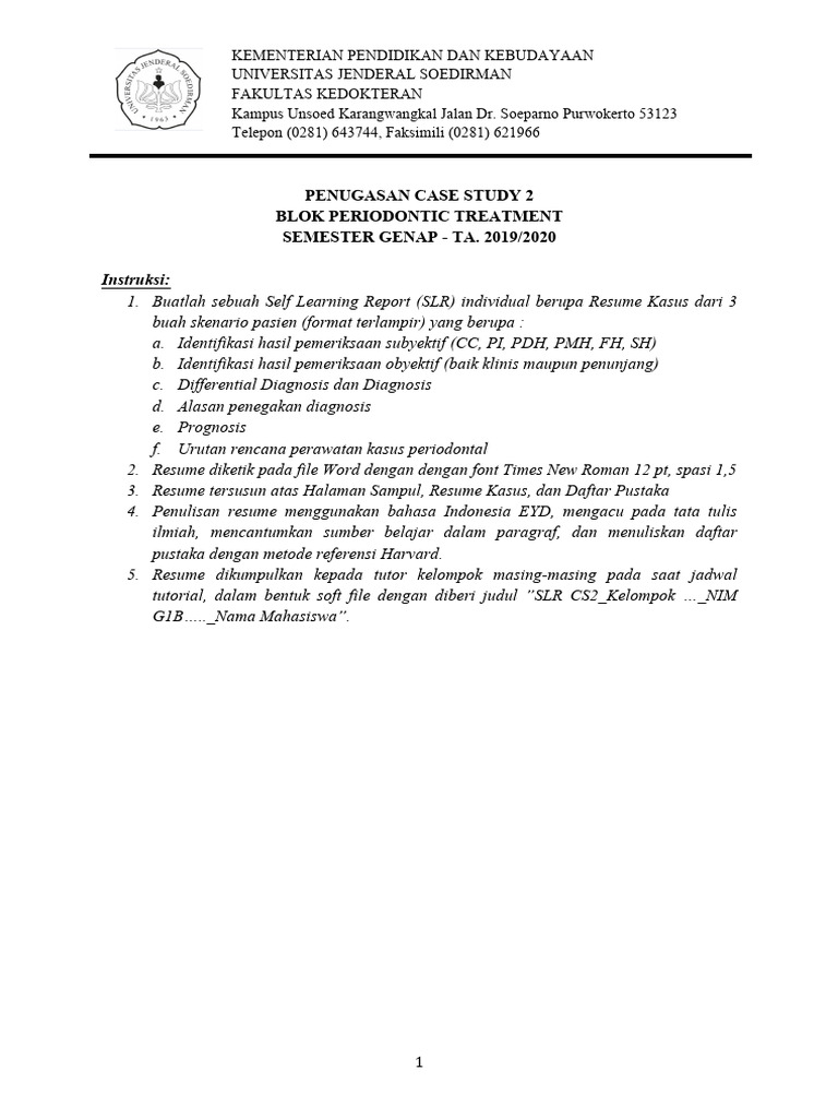 Case Study 2 - Blok Periodontic Treatment | PDF | Pengembangan Diri | Kesehatan Holistik