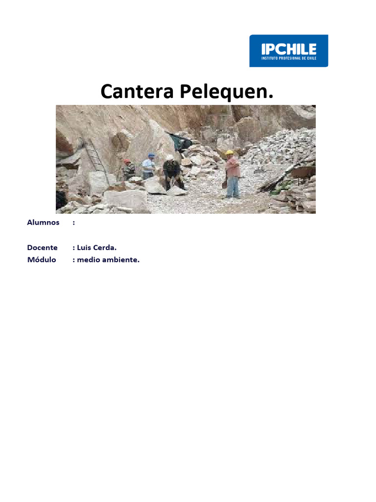Informe Medio Ambiente Cantera | PDF | Roca ígnea | Geología