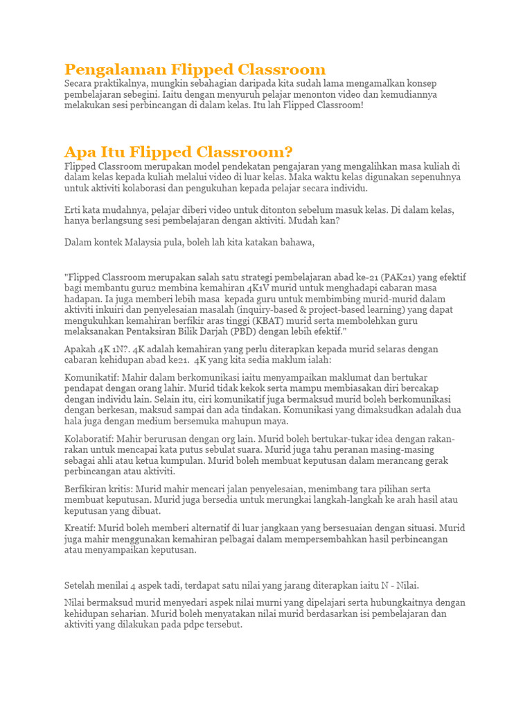 Flipped Classroom | PDF