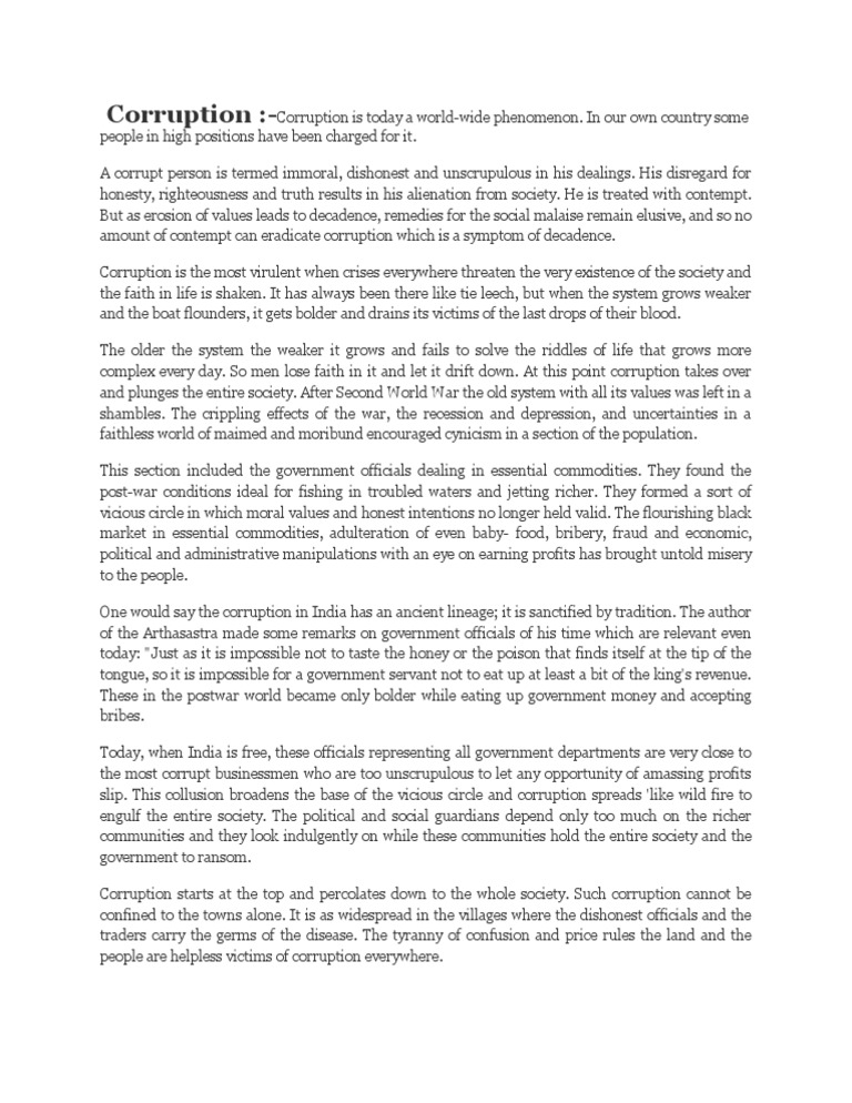 Corruption | Download Free PDF | Corruption | Corrupt Practices