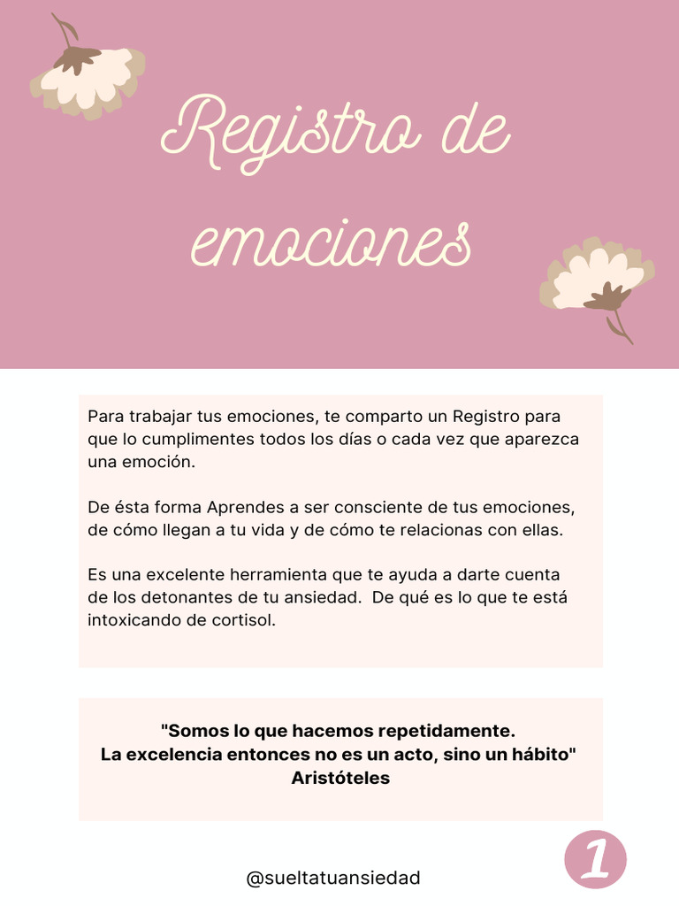 Registro de Emociones | PDF | Gratitud | Las emociones