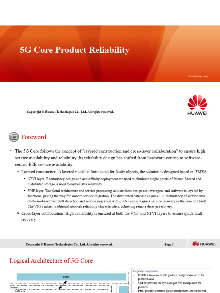 5G Core 21.1 Product Reliability ISSUE 1.0 | Download Free PDF | Computer Network | Computer ...