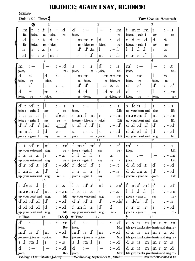 Rejoice Again I Say Rejoice by Yaw Owusu Asiamah | PDF | Foreign ...