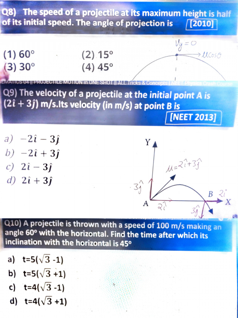 Projectiles Pdf Projectiles Flight