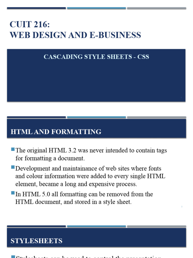 L3 Cascading Style Sheets | PDF | Html Element | Html