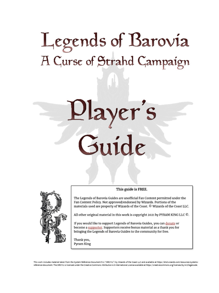 LoB Player Guide Pyram King | PDF | Dwarf (Dungeons & Dragons ...