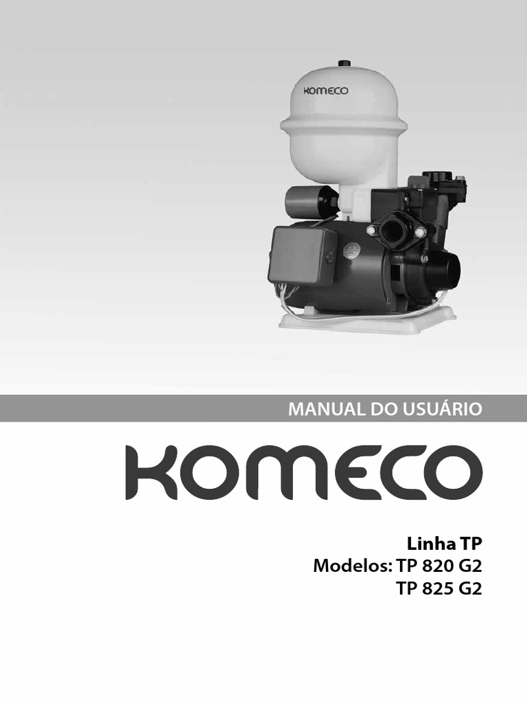 Manual Bomba TP 820 TP 825 g2 | PDF | Motores | Proteção ao consumidor