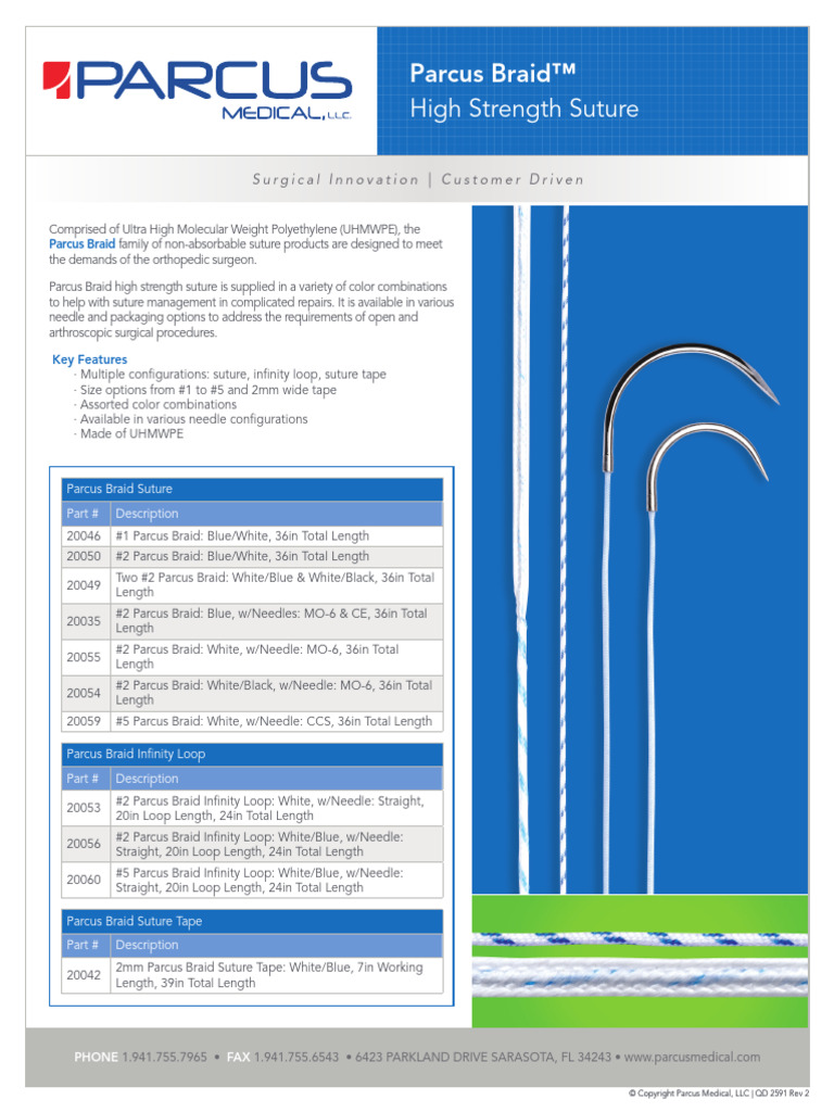 Parcus Suture | PDF | Surgical Suture | Clinical Medicine
