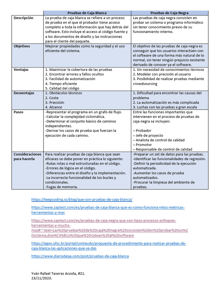 Pruebas de Caja Blanca y Caja Negra | PDF | Software | Programa de computadora