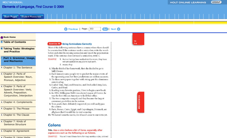 Elements of Language: Grammar Overview | PDF | Career & Growth ...