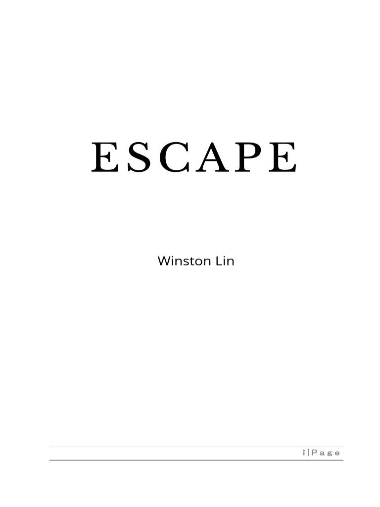 ESCAPE | PDF | Virtual Reality