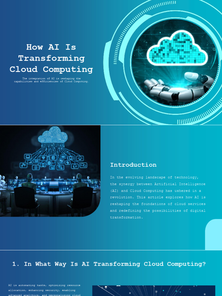 How AI Is Transforming Cloud Computing | PDF | Cloud Computing | Intelligence (AI) & Semantics