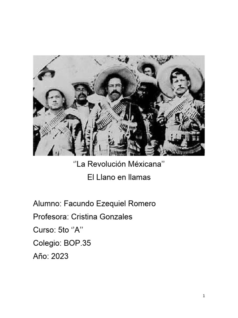 El Llano en Llamas - Facundo Romero | PDF | México