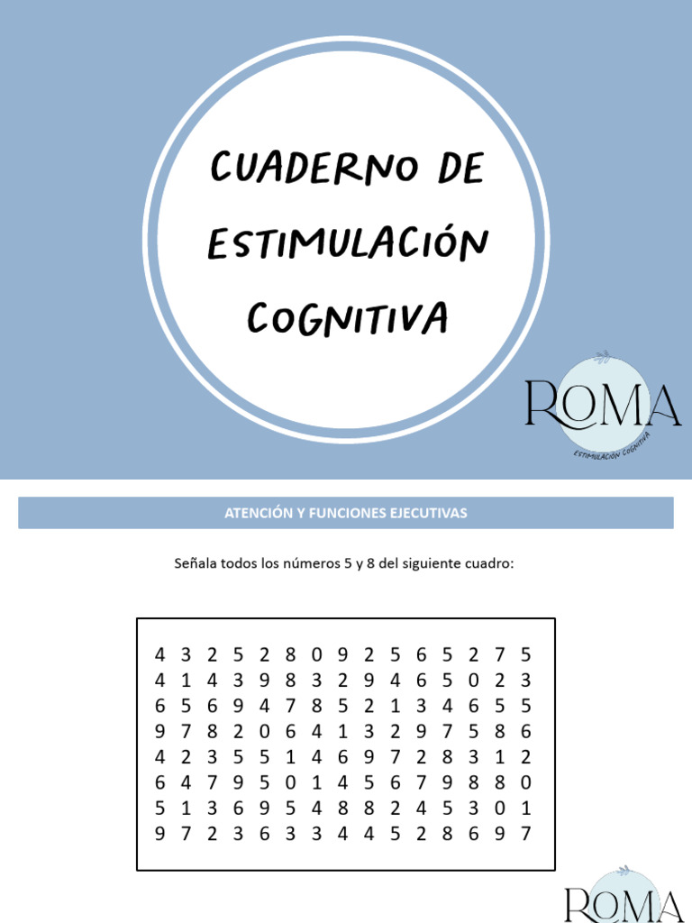 Cuaderno de Estimulacion Cognitiva 1 | PDF