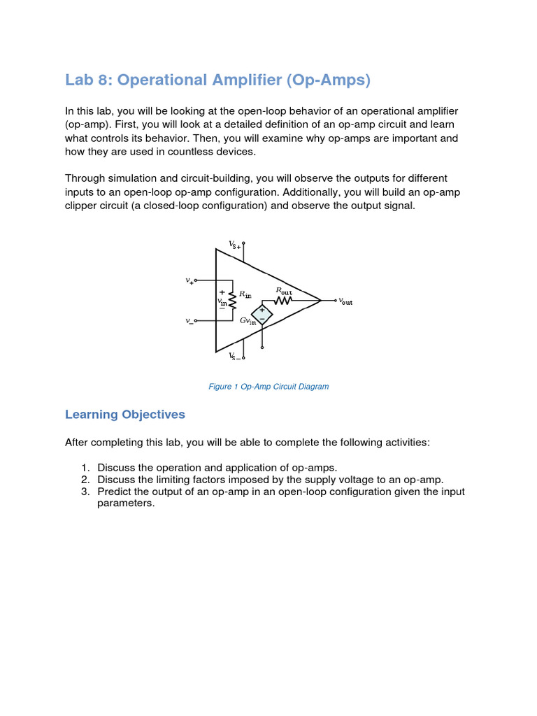 Perc. 8 Operational Amplifier (Op-Amps) | PDF | Operational Amplifier | Amplifier