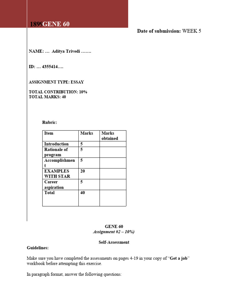 Assignment 2 GENE 60 FALL 2023 | PDF | Fundraising | Cognitive Science