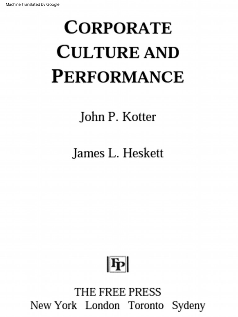 Corporate Culture and Performance. | PDF | Business | Comportamiento